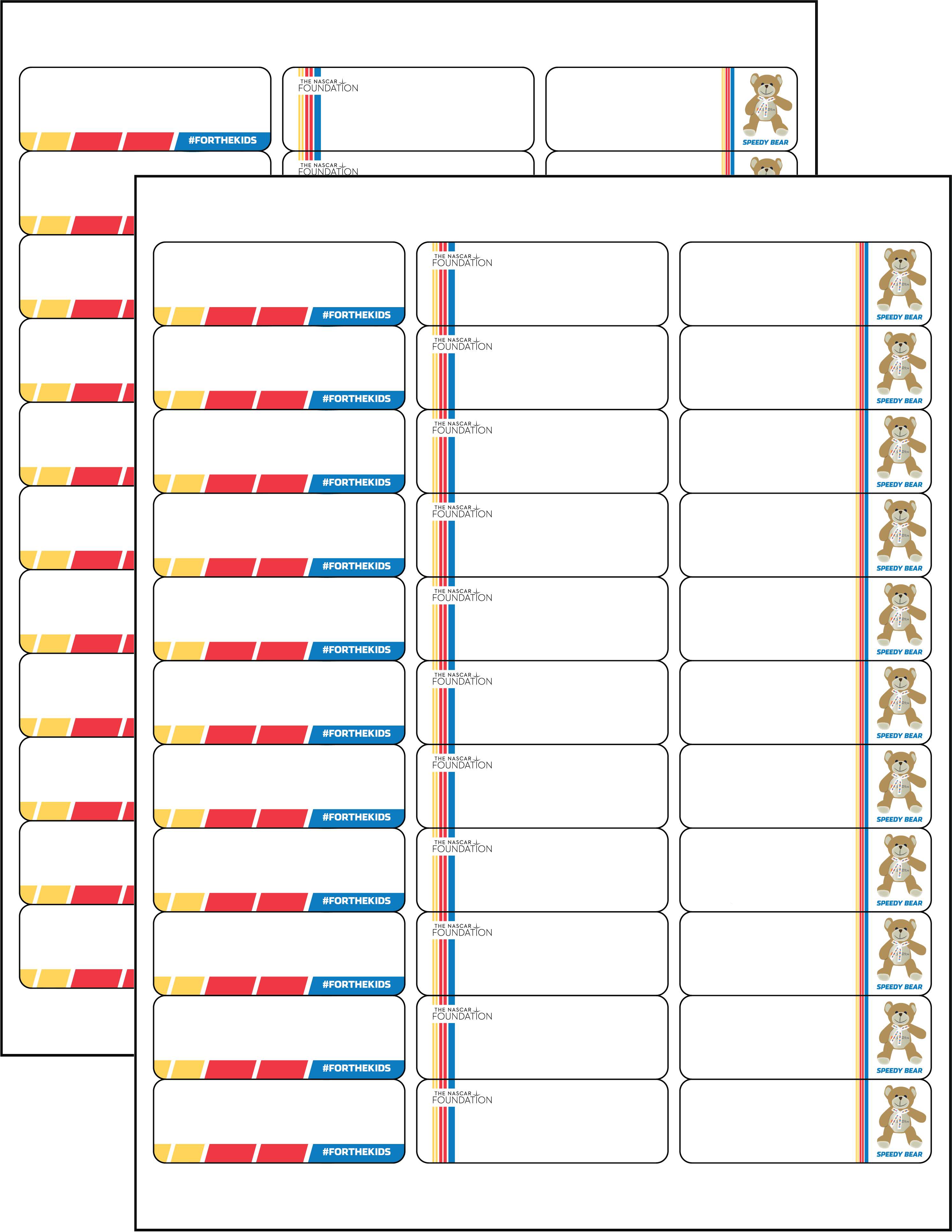 The NASCAR Foundation Address Labels | The NASCAR Foundation